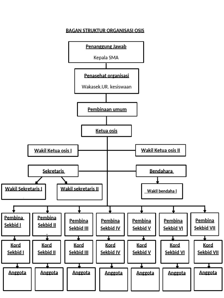Bagan Struktur Organisasi Osis | PDF