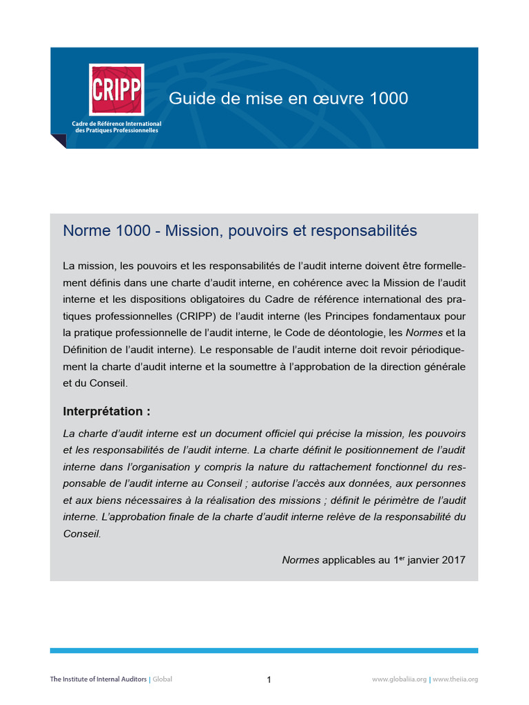 IG 1000 Version Amende e 31052017 | PDF