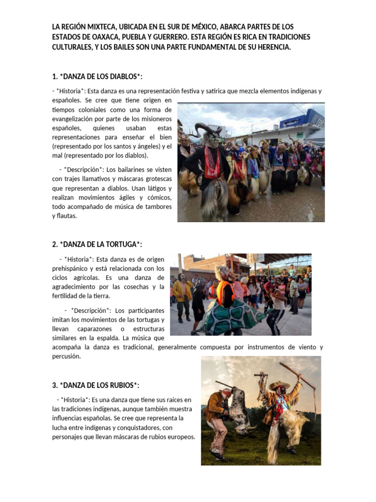 La Región Mixteca | PDF | Bailes | México