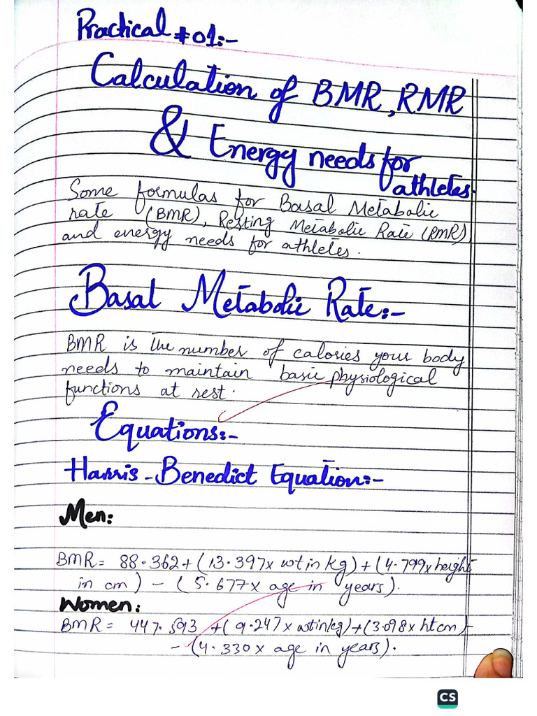Sports Nutrition Practical | PDF