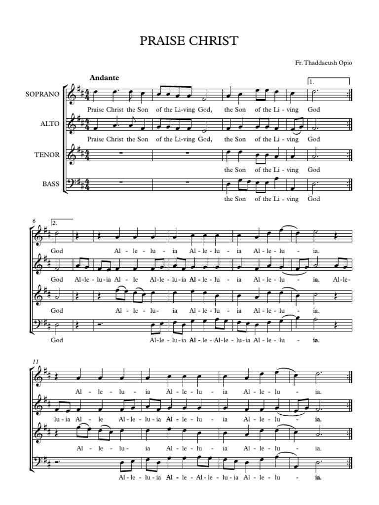 PRAISE CHRIST - Full Score | PDF