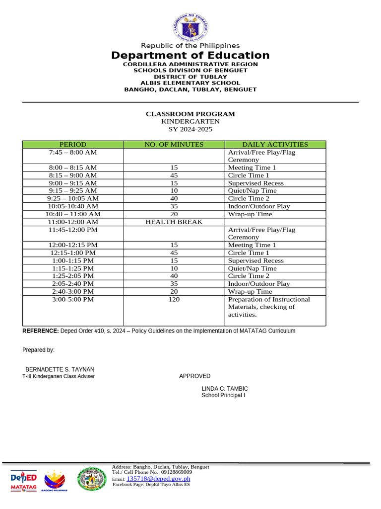 Classroom Program | PDF