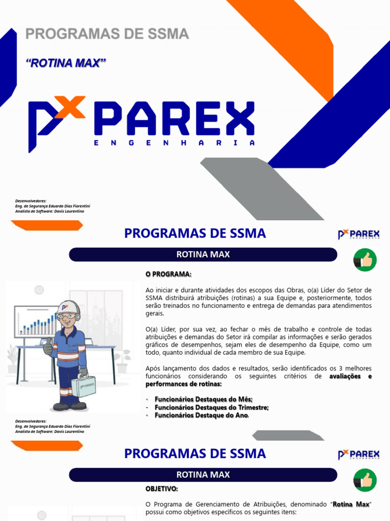 Programa SSMA - Rotina MAX - Rev.01 | PDF