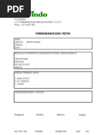 Contoh Form Retur Barang | PDF