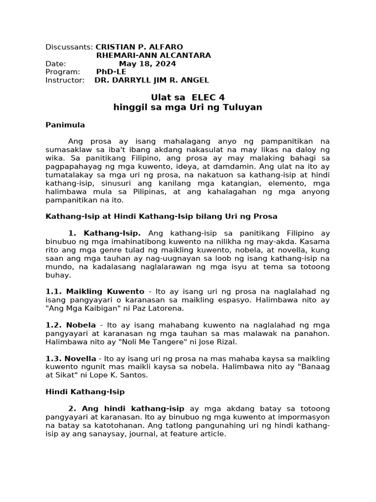 Elec 4 Rhemari Ann Alcantara | PDF