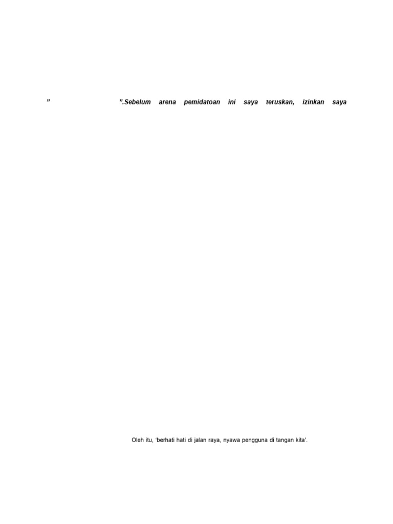 Pidato Spontan 1 | PDF