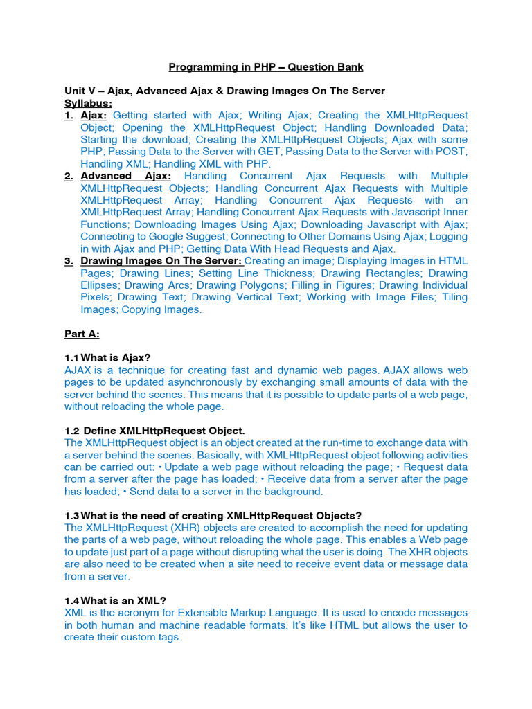Php Question Bank Unit V Pdf 