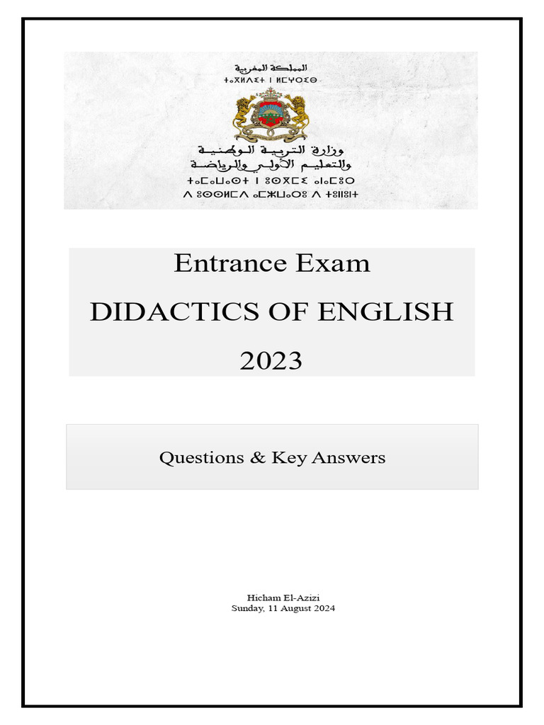 2023 Key Answers | PDF