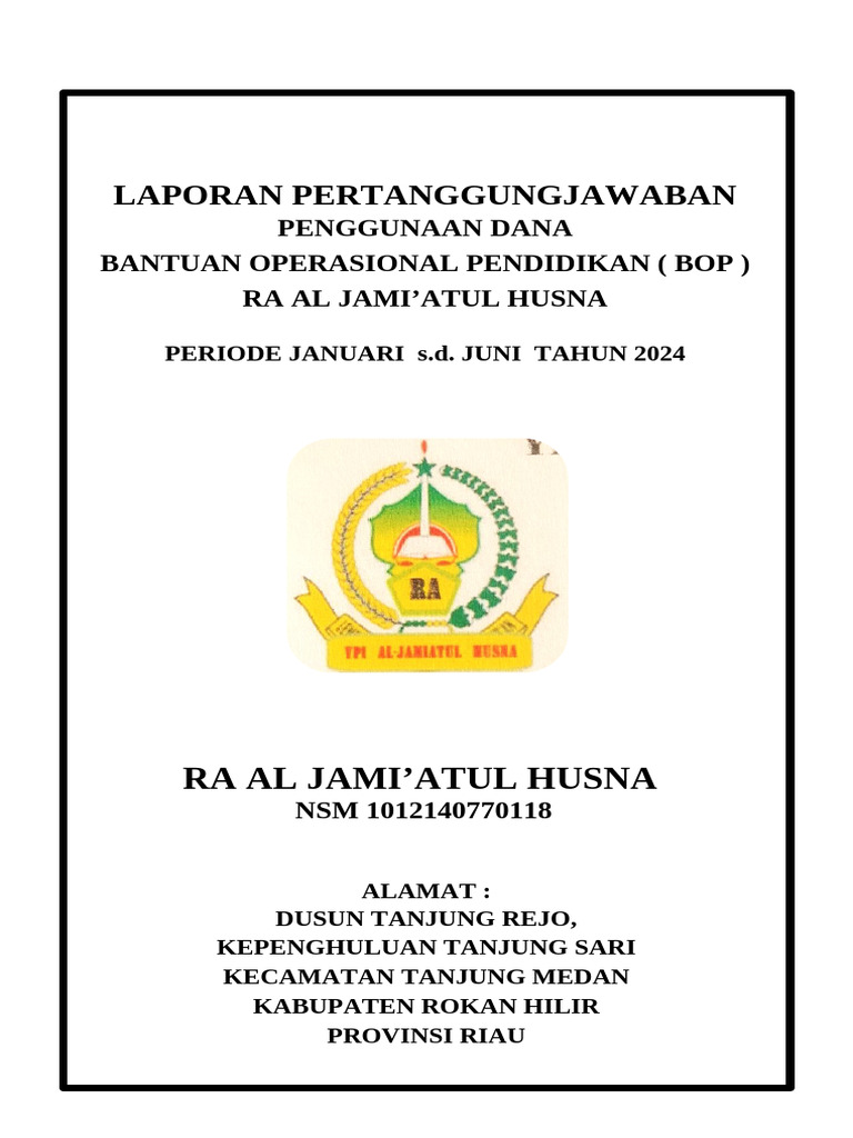 Format LPJ Bos | PDF | Indonesia