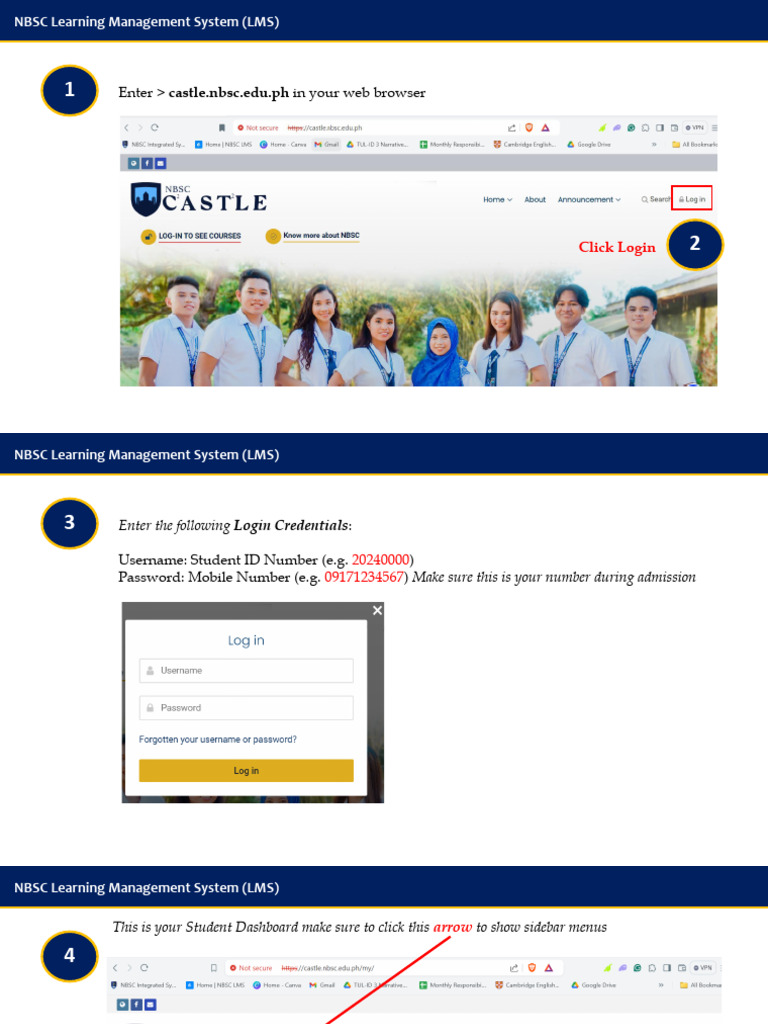 LMS Student Guide Step by Step | PDF