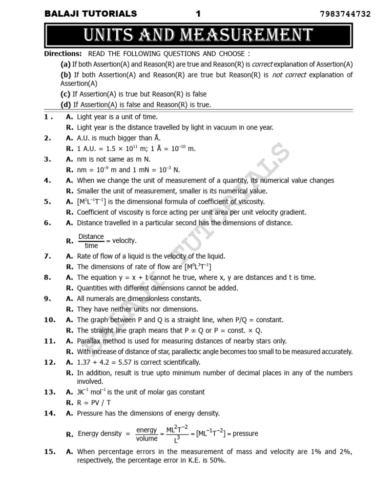 ASSERTION REASONS 10 | PDF