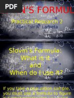 Slovin'S Formula | PDF | Teaching Methods & Materials | Science ...