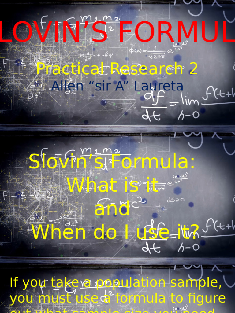 Sloven Formula | PDF