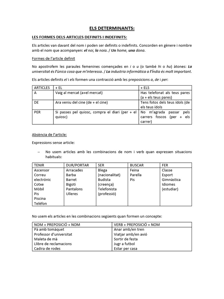Els Determinants | PDF