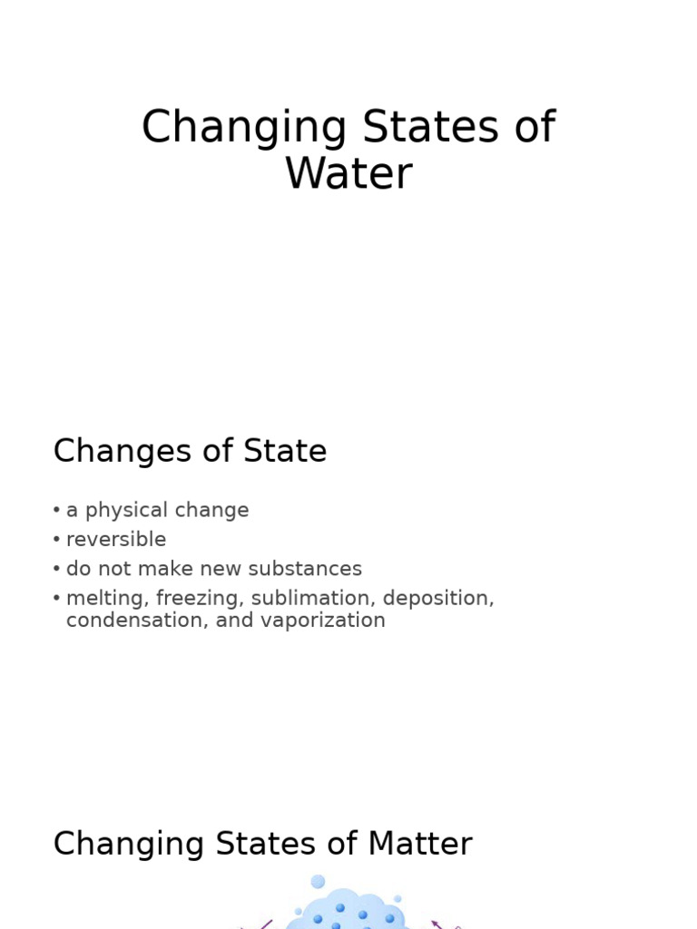Changing States of Water | PDF
