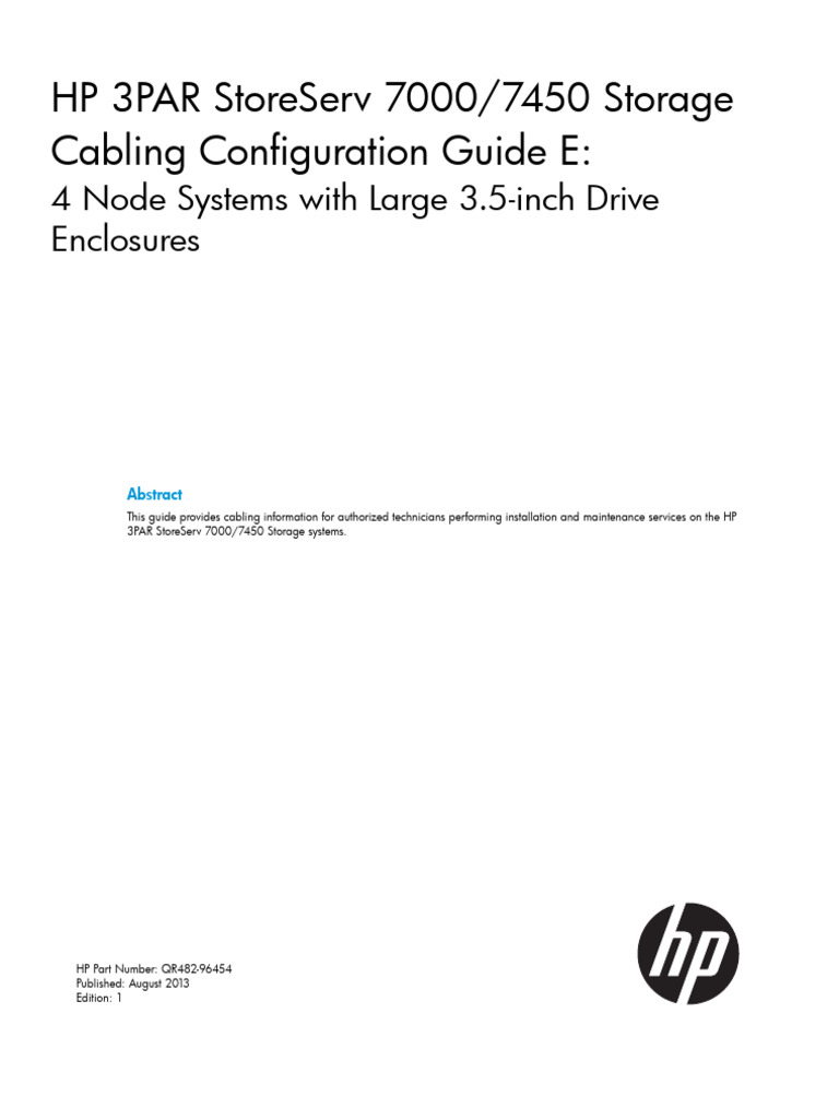 HP 3PAR StoreServ 7000 - 7450 Storage Cabling Configuration G | PDF