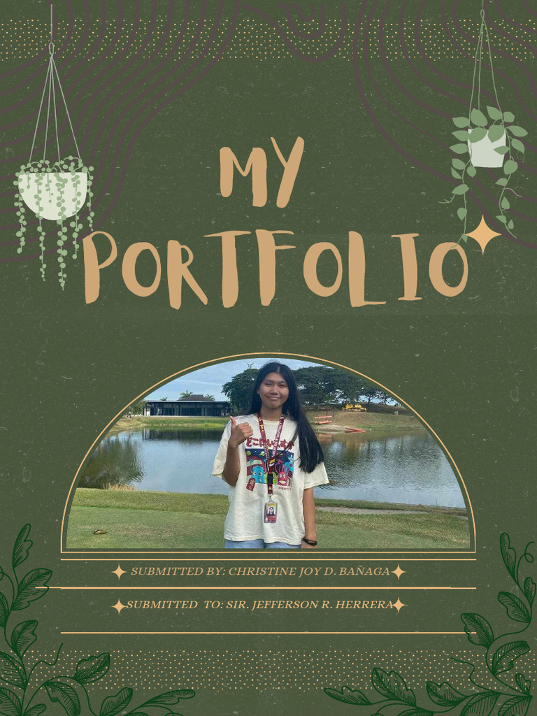 Green and Orange Modern Retro Graphic Designer Student Portfolio | PDF