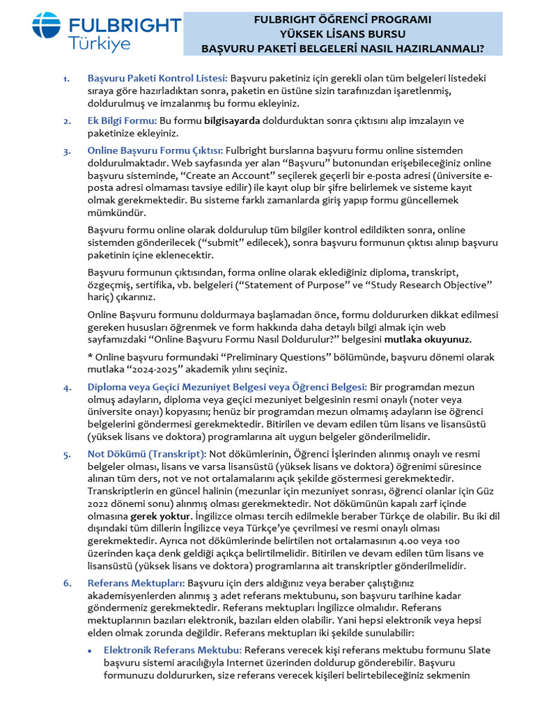 FB-Form BasvuruPaketiBelgeleriNasilHazirlanmali Masters 2023 | PDF