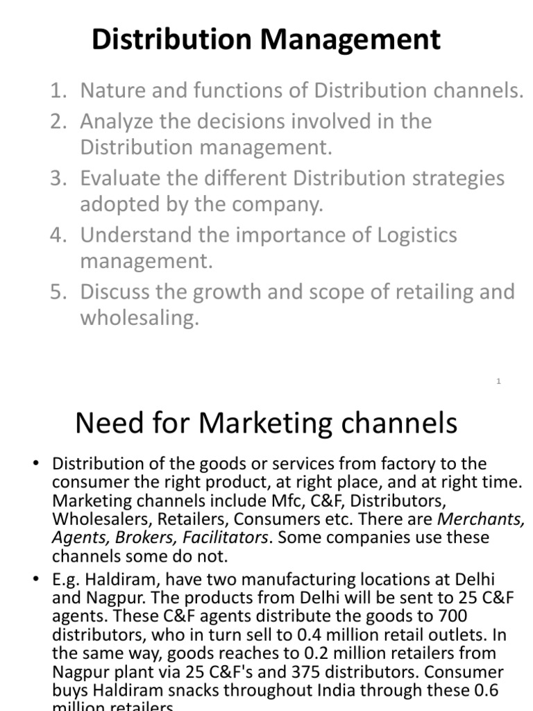 1.1.distribution Management | PDF | Retail | Distribution (Business)