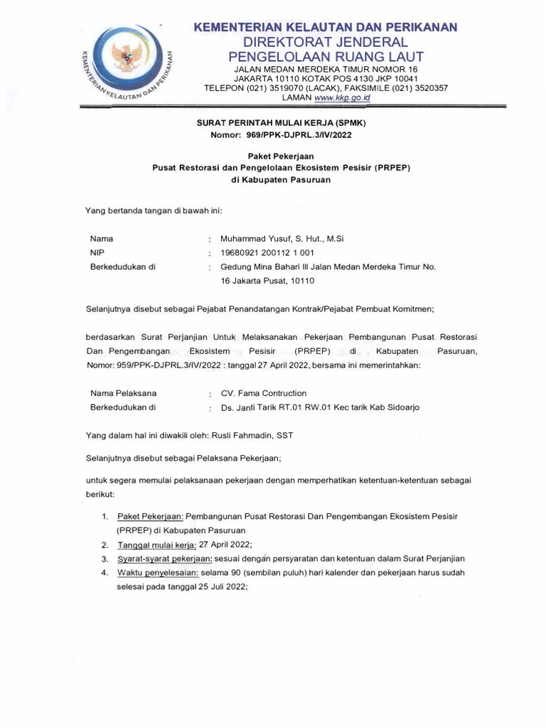 SPMK PRPEP Kab. Pasuruan 1 | PDF