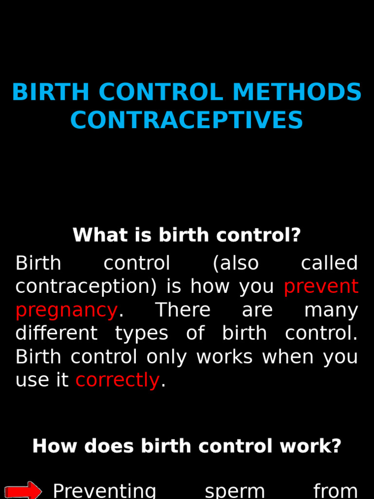 Birth Control Methods | PDF