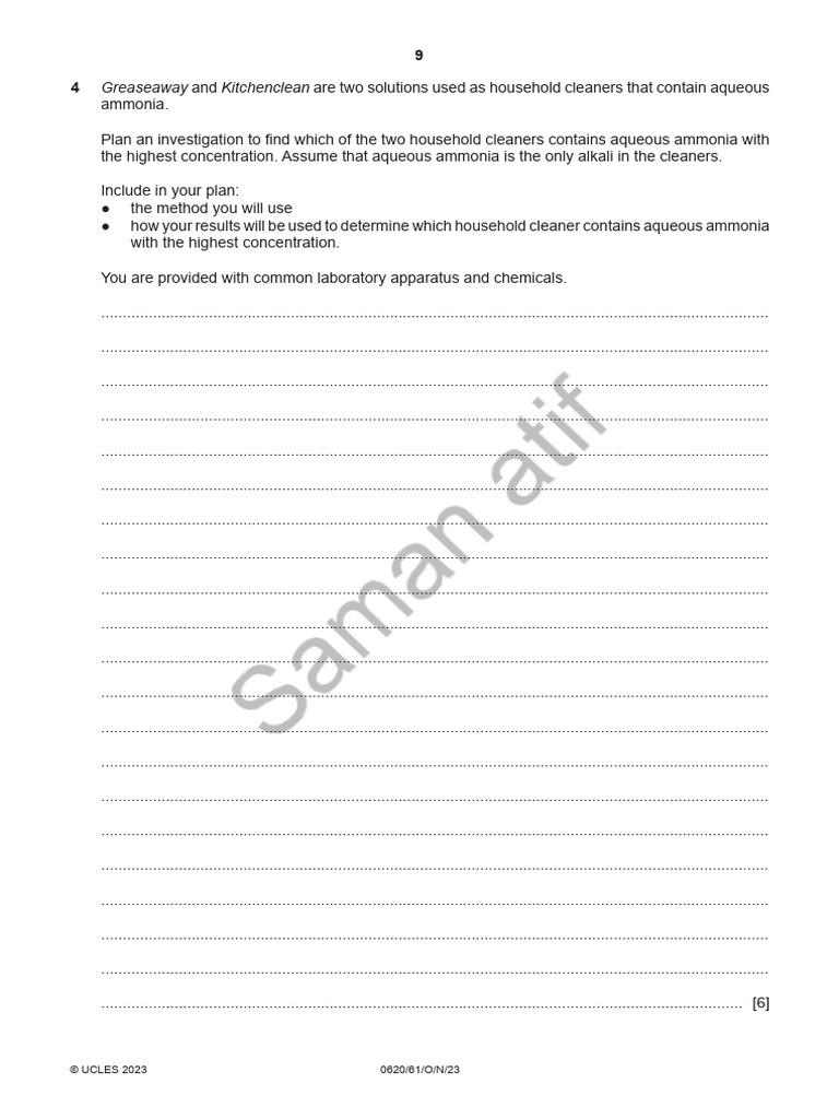 6 mark questions | PDF