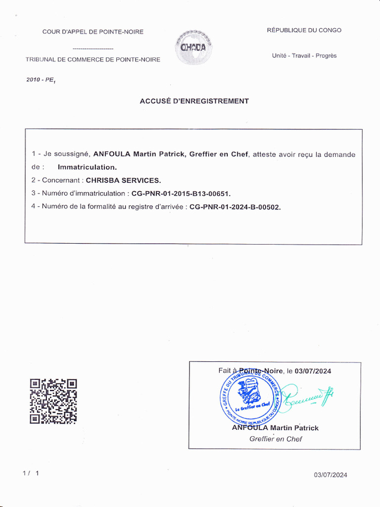 RCCM Revise Ohada | PDF