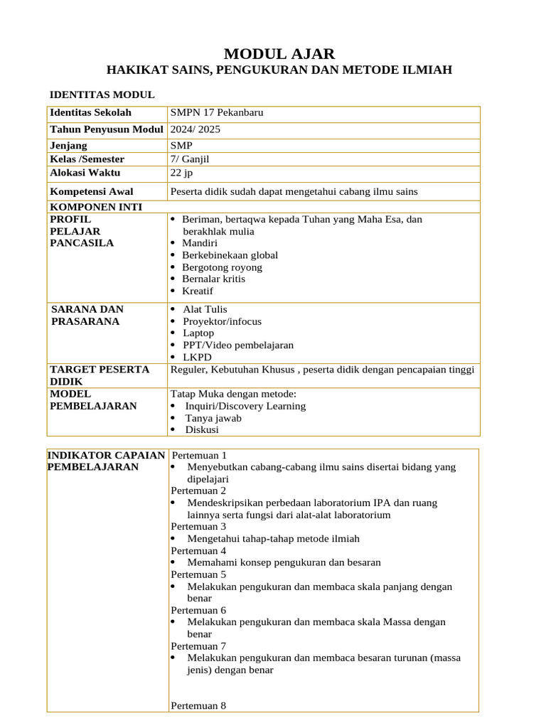Modul Pengukuran Oke | PDF
