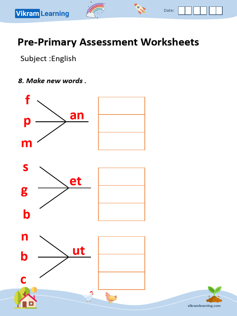 Vikram Learning Printable Worksheets 1693798465301 | PDF
