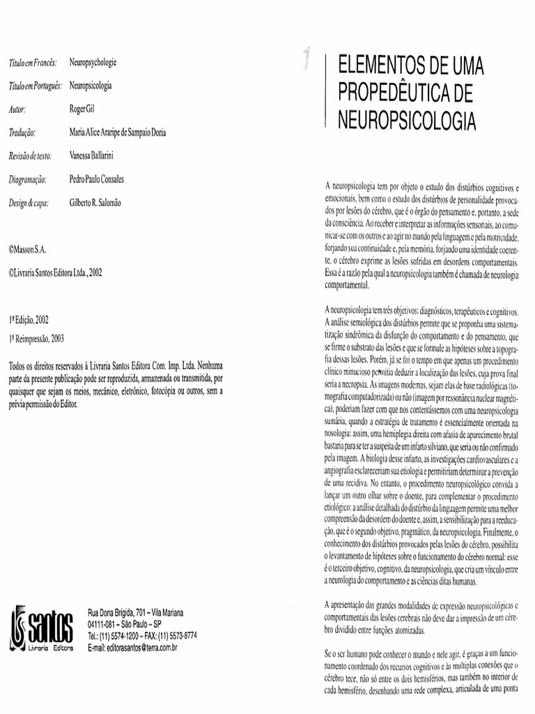 Neuropsicologia Roger Gil Cap 1 | PDF