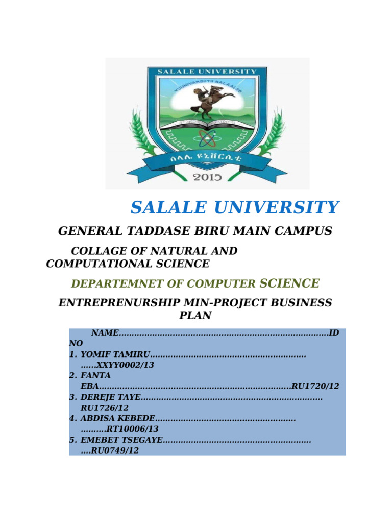 Project Smart Computer System Maintenance and Internet Service Plc. | PDF