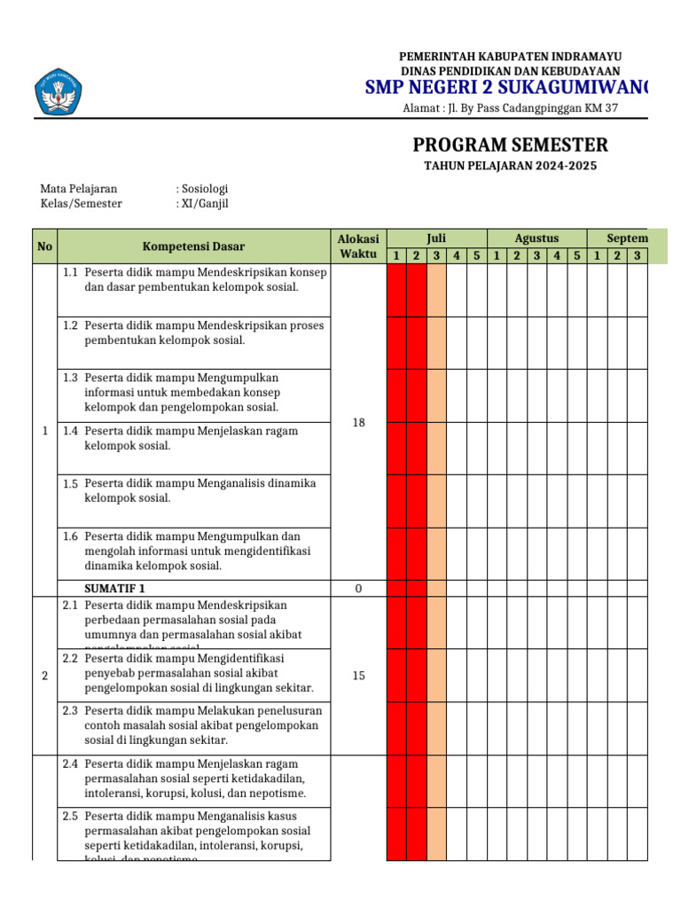 Program Semester 2 | PDF