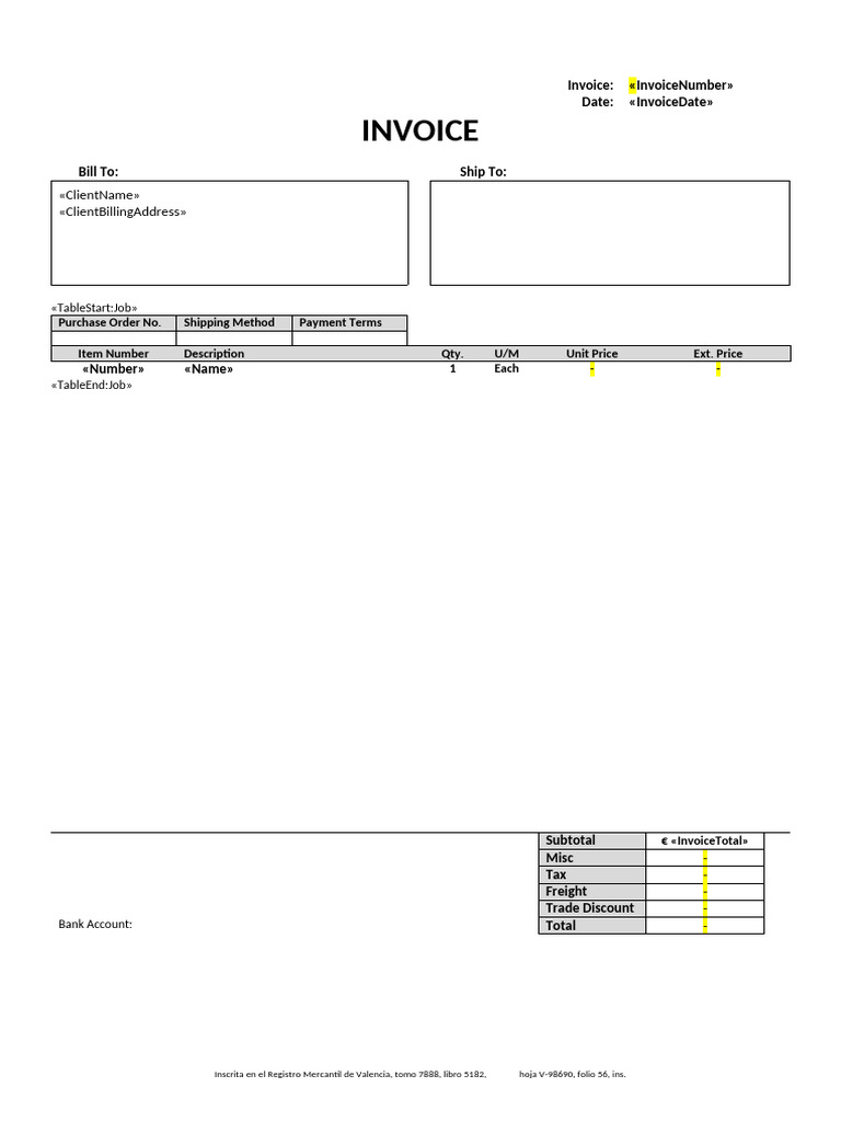 RP Invoice - Standard | PDF