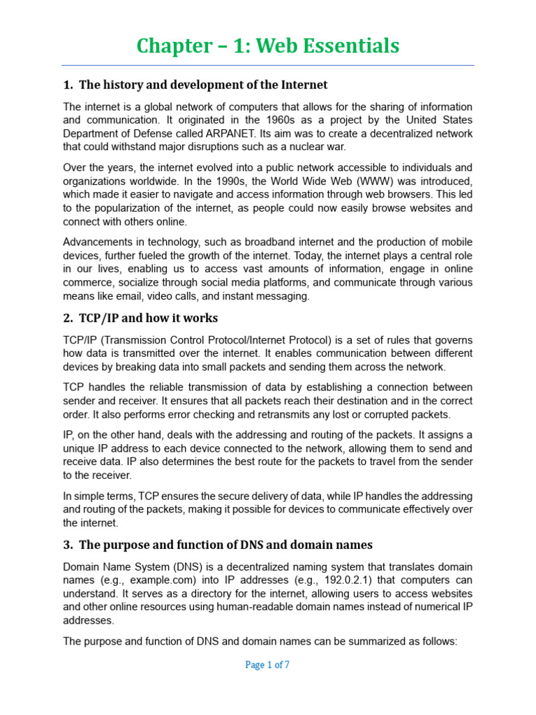 Web Essentials | PDF