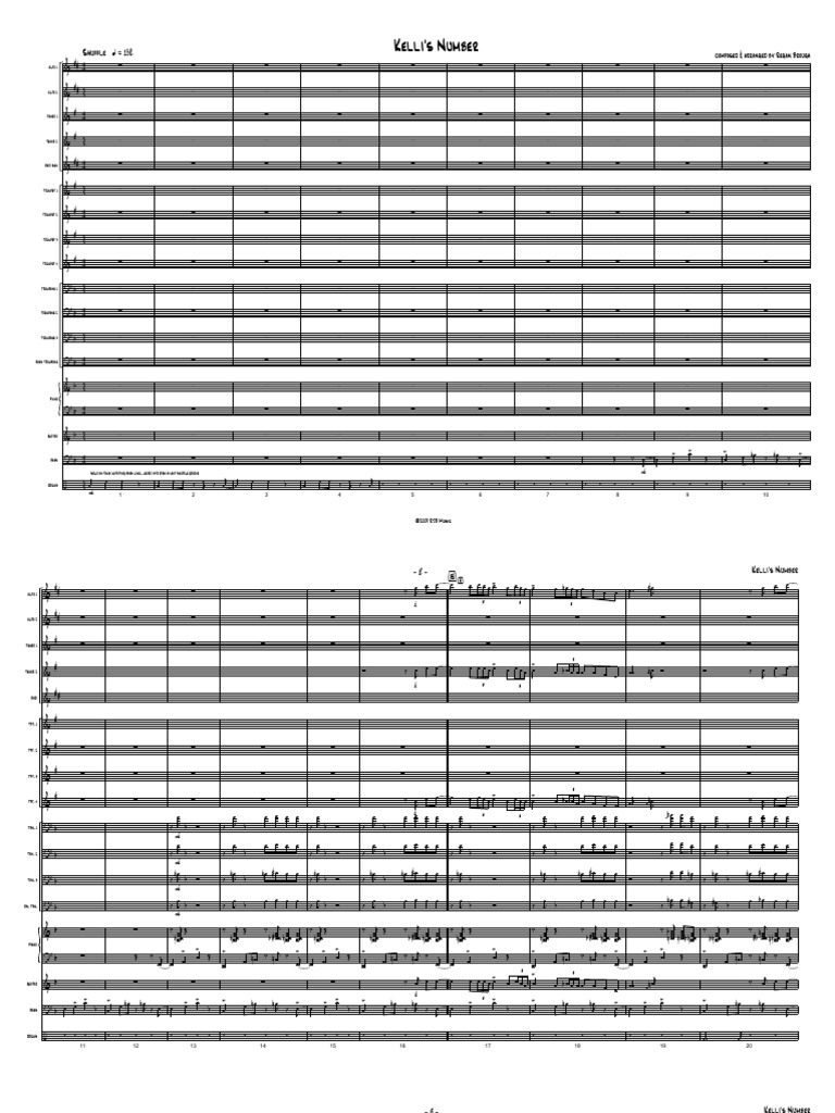 Kelli's Number - Score | PDF | Musical Compositions | Pitch (Music)