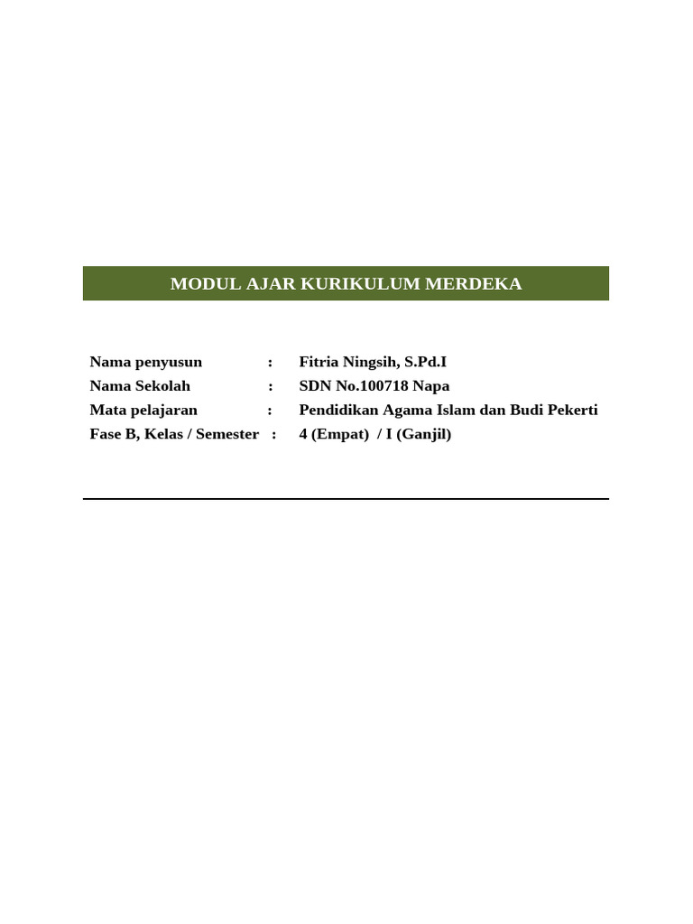 LK 6 Modul Ajar Berbasis PJBL | PDF