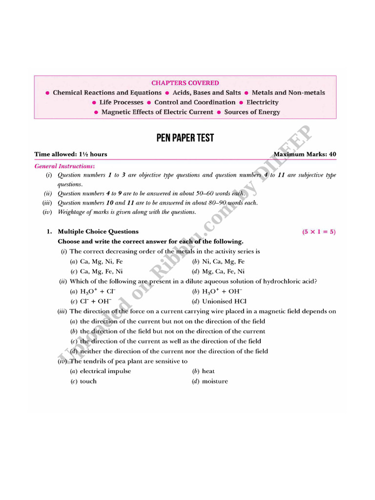 cbse-class-10-science-periodic-test-paper-2-2022 | PDF cbse-class-10-science-periodic-test-paper-2-2022 | PDF