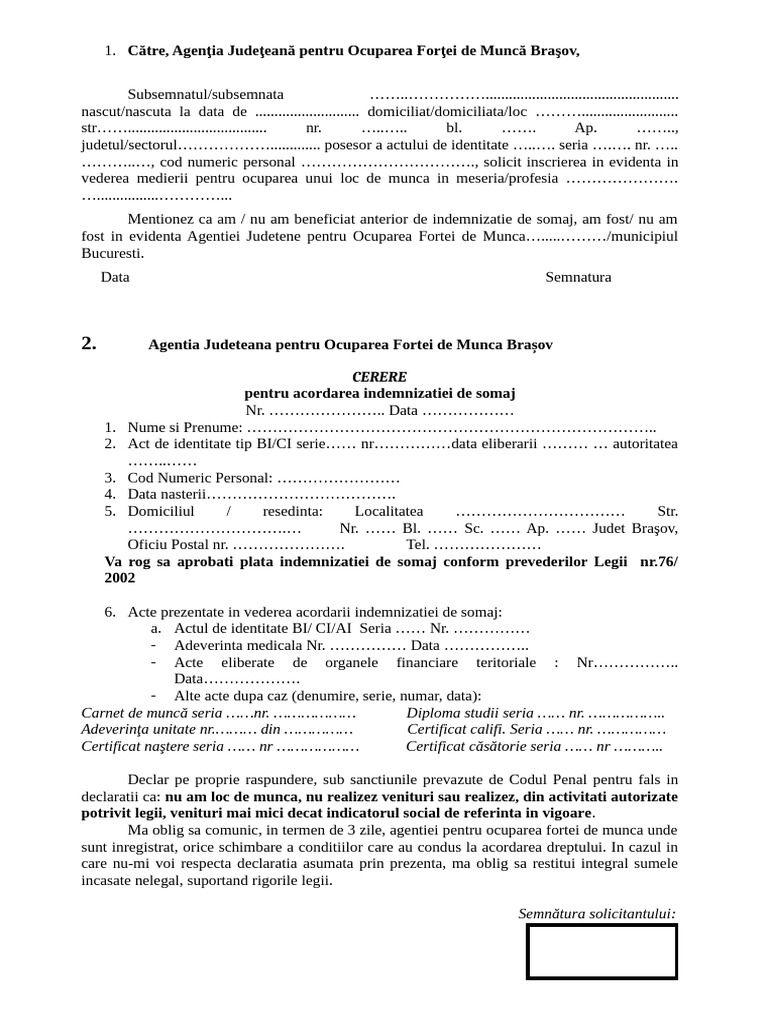 Cerere Indemnizatie - v2 | PDF