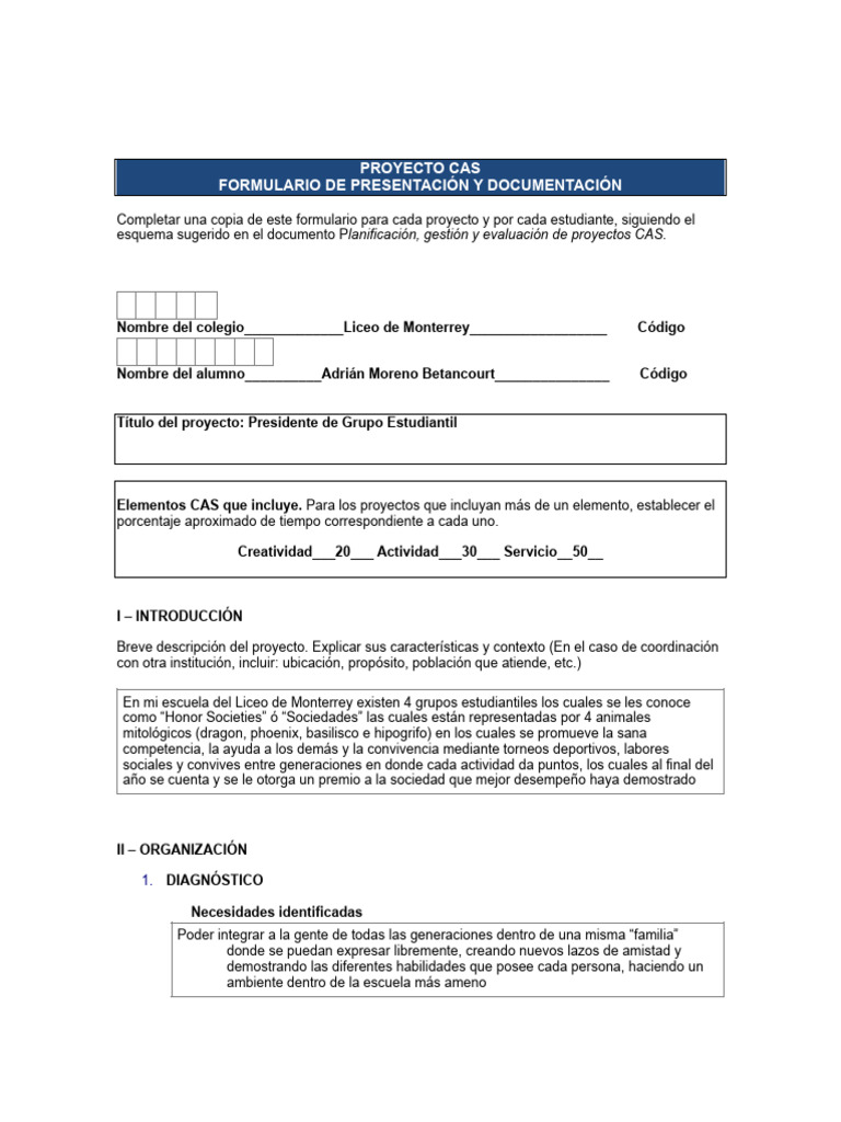 Proyecto CAS #2.1 | PDF