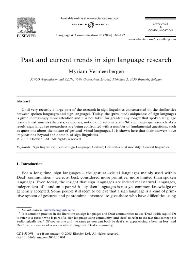 Article Sign Language | PDF