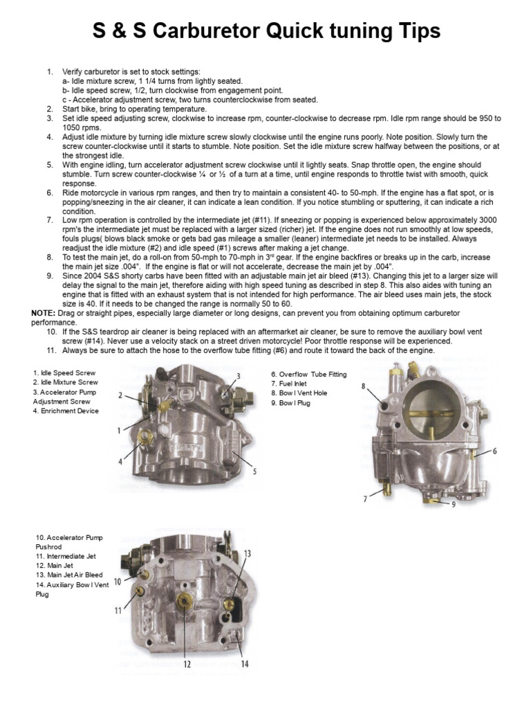 S & S Quick Tuning Tips | PDF