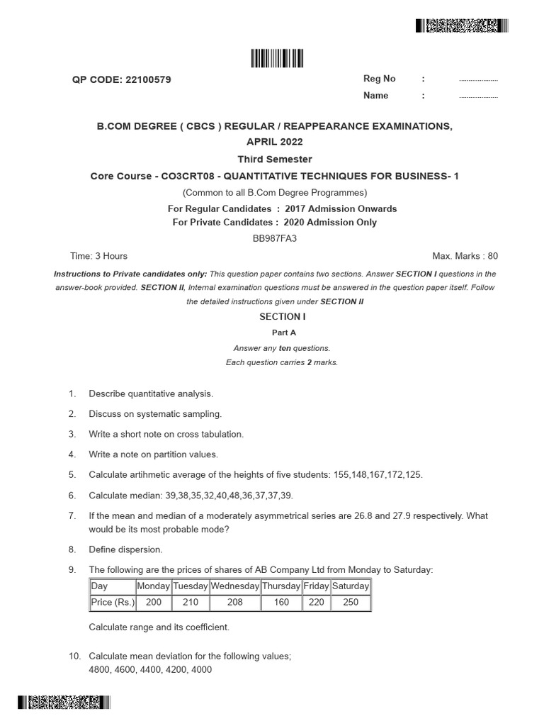 QP CODE: 22100579: Reg No: Name | PDF