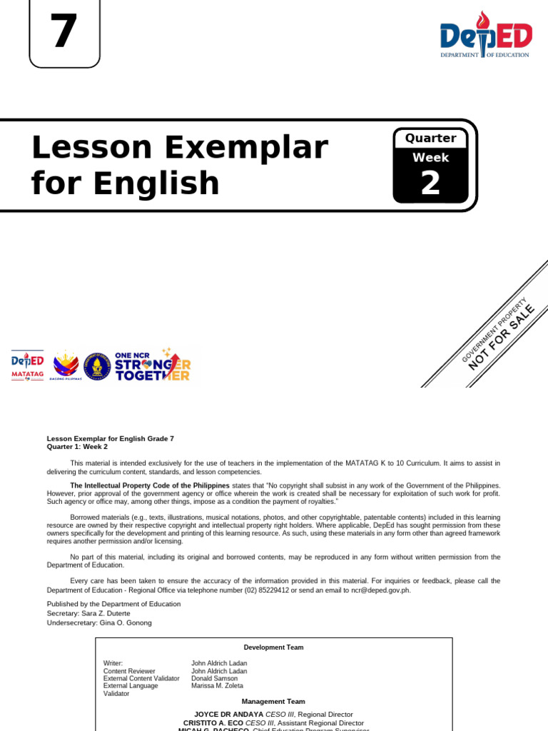 LE G7 English Q1 W2 | PDF