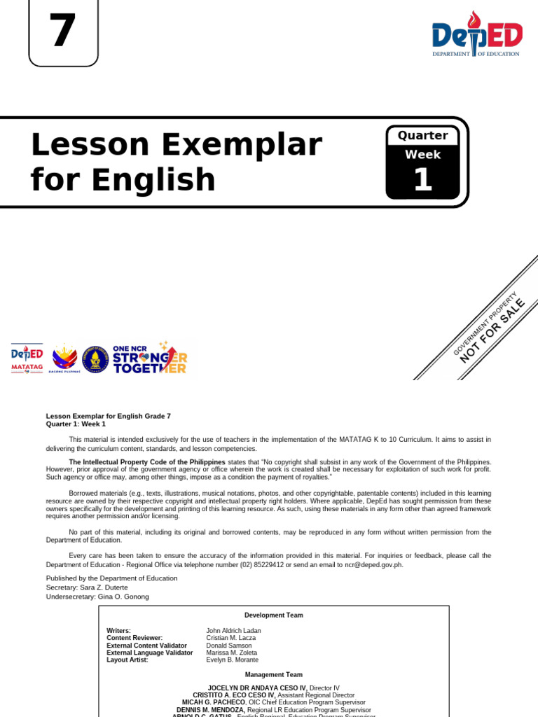 Le G7 English Q1 W1 | PDF