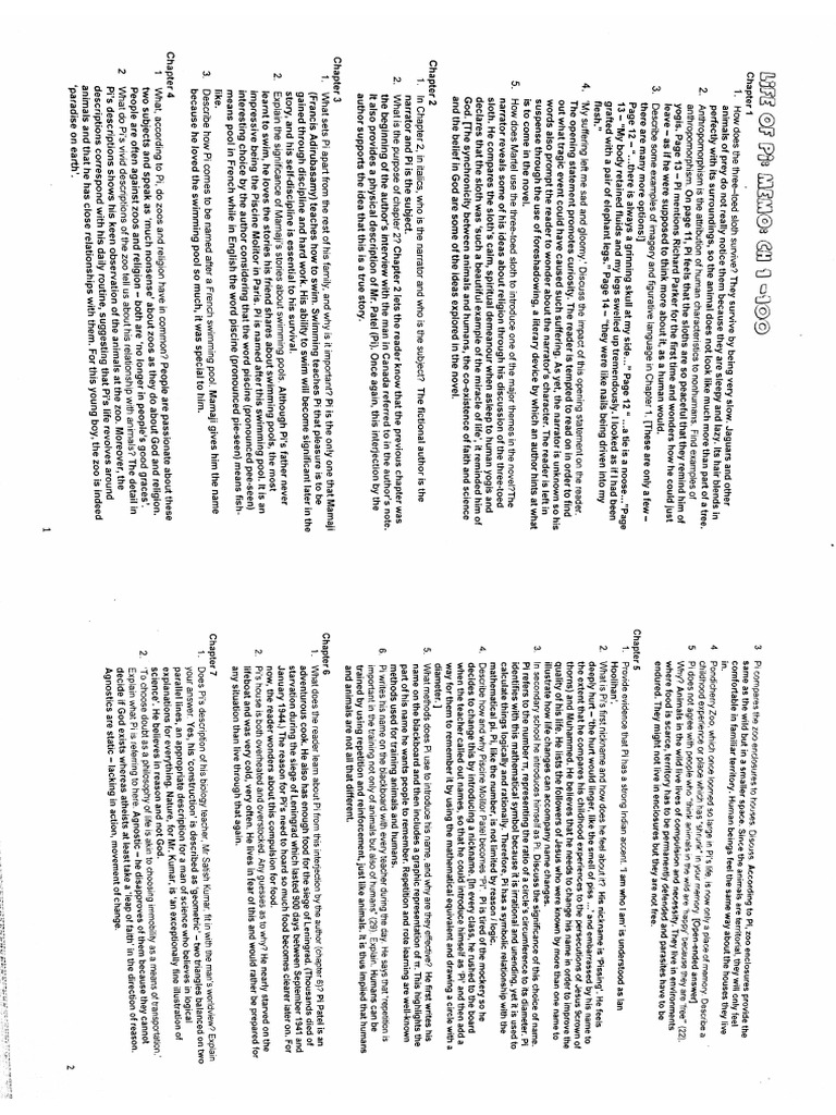 Life of Pi memo | PDF