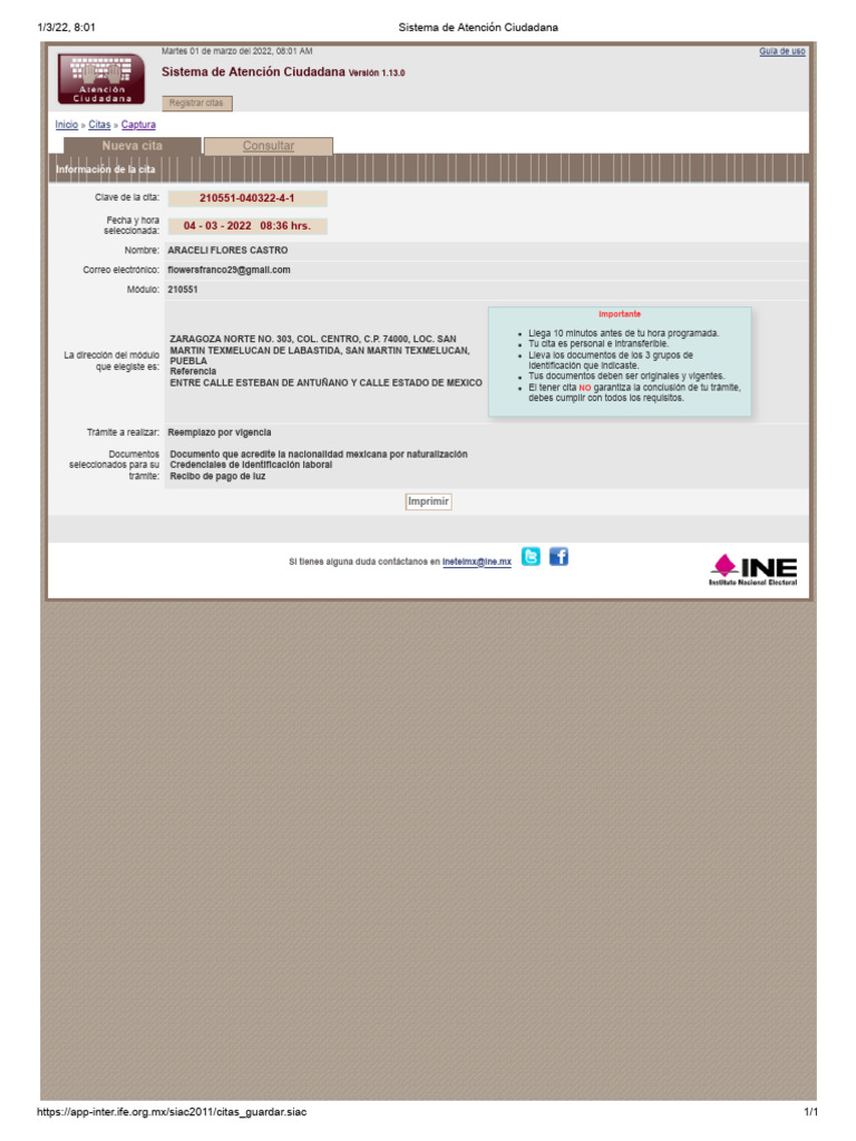Cita INE | PDF