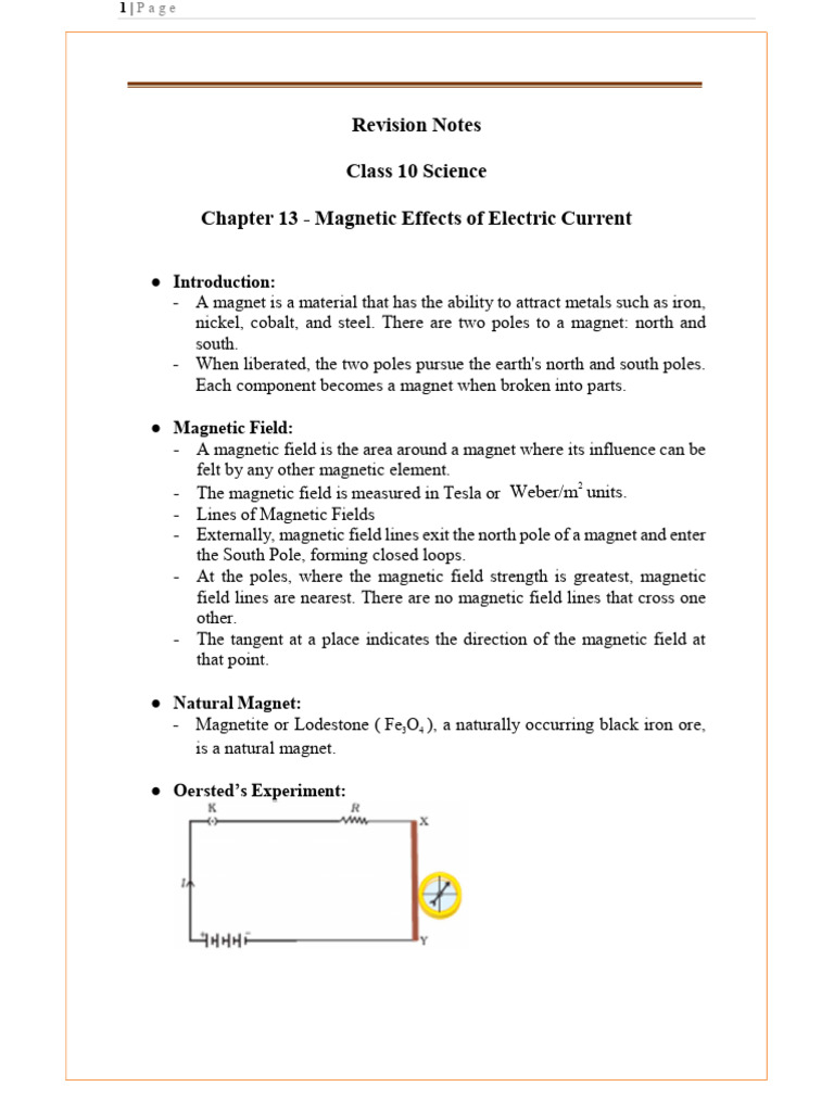 Magnetic Effect | PDF