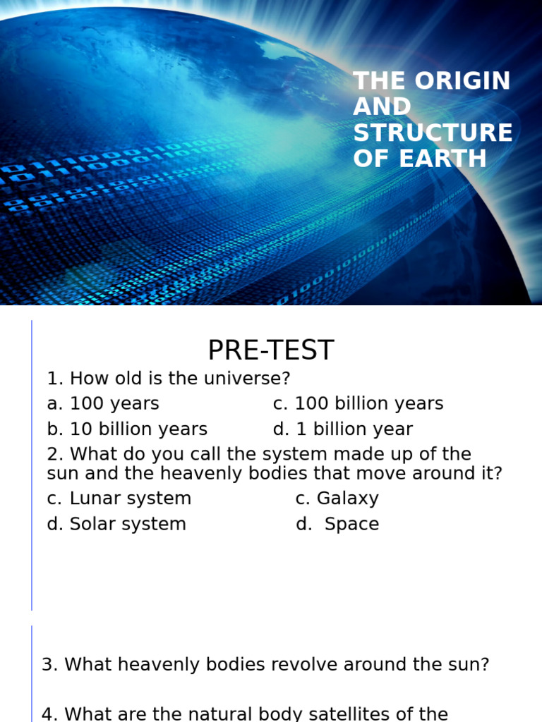 Origin of The Universe Solar System and Planets | PDF