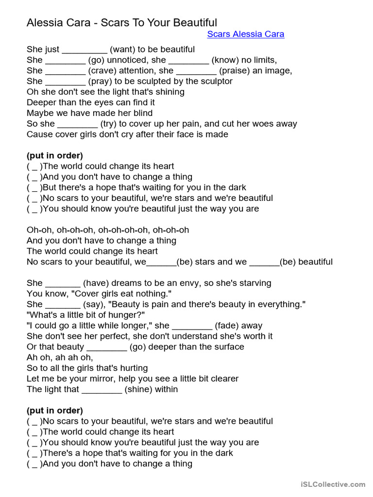 Alessia Cara - Scars To Your Beautiful | PDF