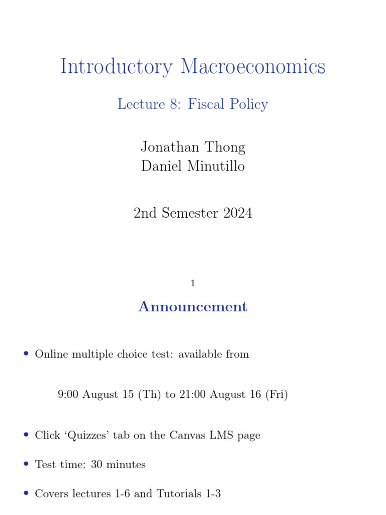 Lecture08+ +Fiscal+Policy | PDF